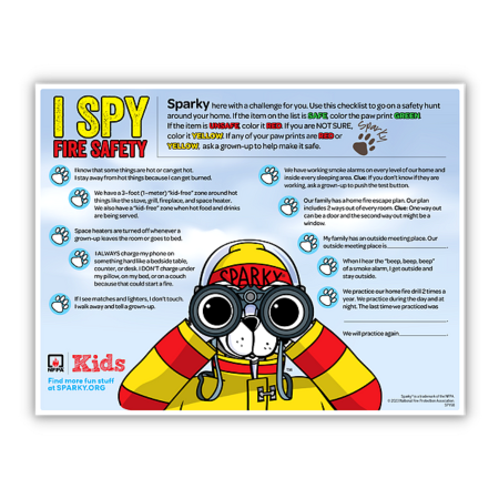 I Spy Fire Safety Checklist - Firehall Bookstore